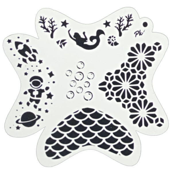 FRISBEE Face Painting Stencil - Mermaids and Space A2 – Vivid Glitter