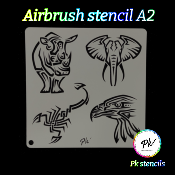 FRISBEE New Airbrush Stencil - Safari A2 – Vivid Glitter