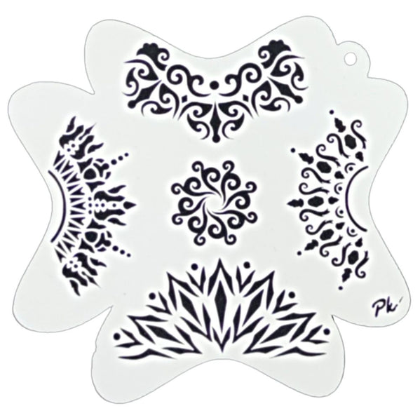 FRISBEE Face Painting Stencil - Crown Swirl A3 – Vivid Glitter