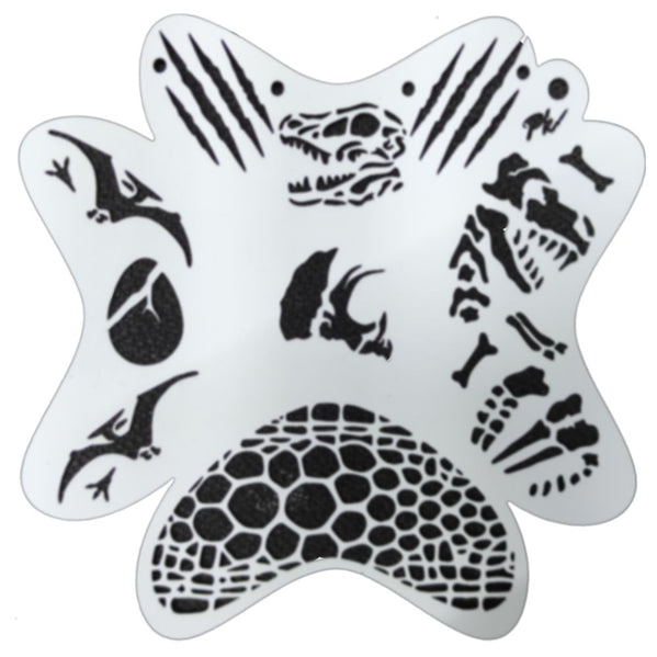 FRISBEE Face Painting Stencil - Dinosaurs B5 – Vivid Glitter