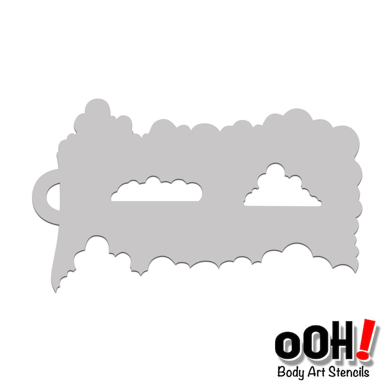 Cloud Texture 1 Airbrush Tattoo Stencil T15 - Ooh! Body Art Stencils ...