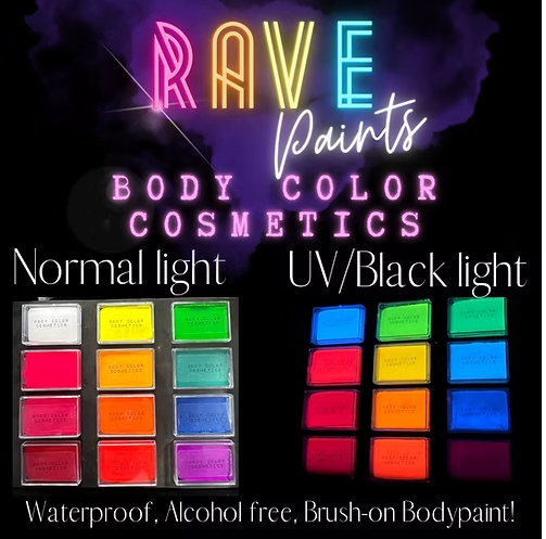 Body Color Cosmetics - RAVE Paints Complete Collection – Vivid Glitter