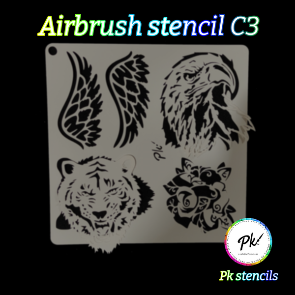 FRISBEE New Airbrush Stencil - Wildlife C3 – Vivid Glitter